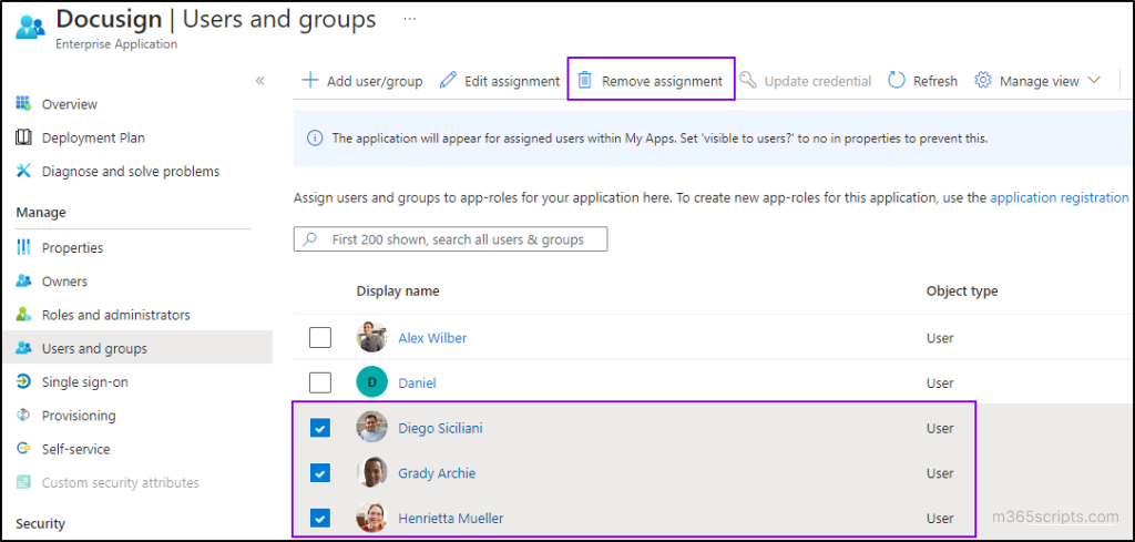 Remove User Access to Applications in Microsoft 365