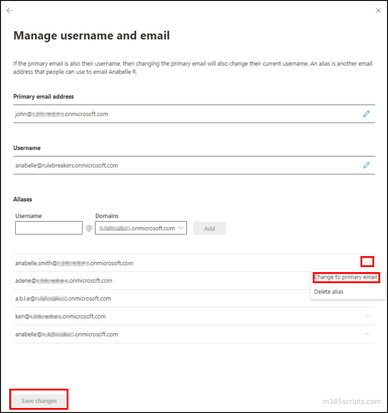 How to Change Primary SMTP Address in Microsoft 365