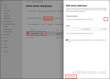 How to Change Primary SMTP Address in Microsoft 365