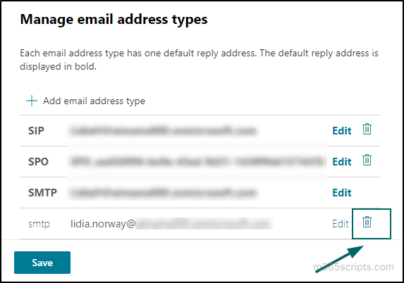 Manage Additional Email Address in Exchange Online