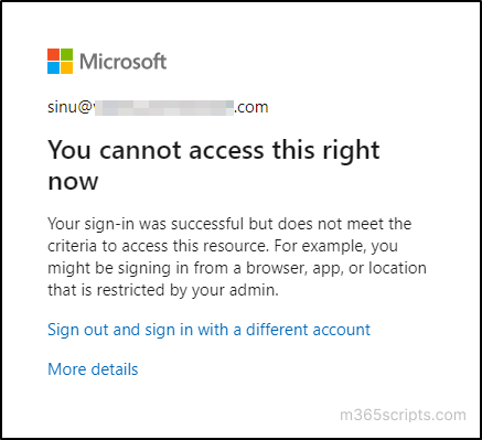 Identify the Conditional Access Policy Blocking a User Sign-in