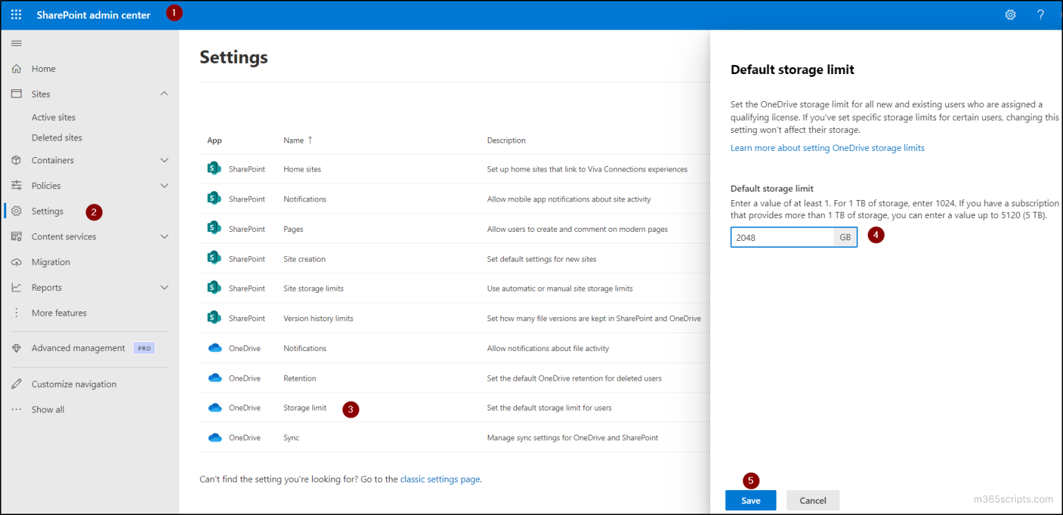 How to Increase OneDrive Storage for Microsoft 365 User