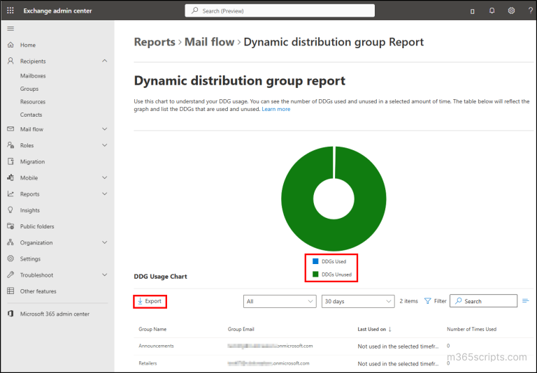 New Limit for Dynamic Distribution Groups in Exchange Online
