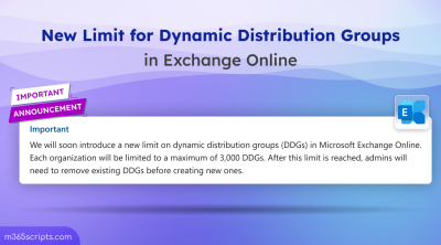 New Limit for Dynamic Distribution Groups in Exchange Online
