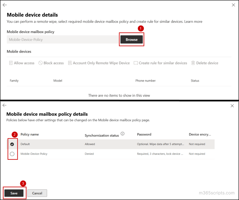 How to Set Up Mobile Device Mailbox Policy in Microsoft 365