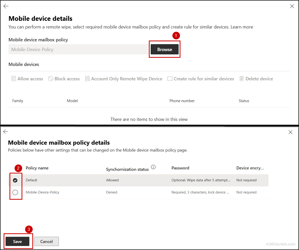 How to Set Up Mobile Device Mailbox Policy in Microsoft 365