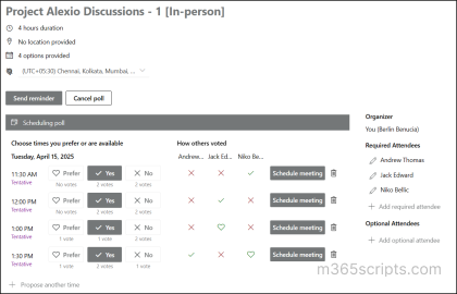 How to Schedule a Meeting with Scheduling Poll in Outlook - Microsoft ...