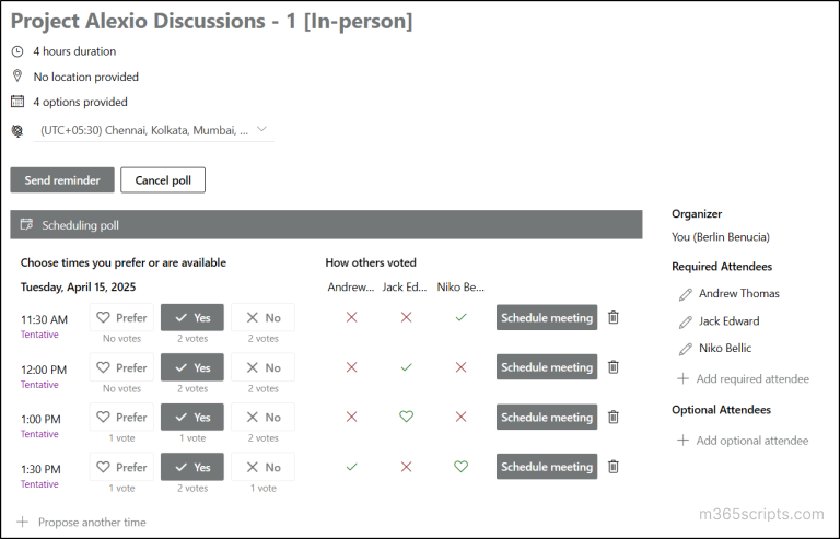 How to Schedule a Meeting with Scheduling Poll in Outlook - Microsoft ...