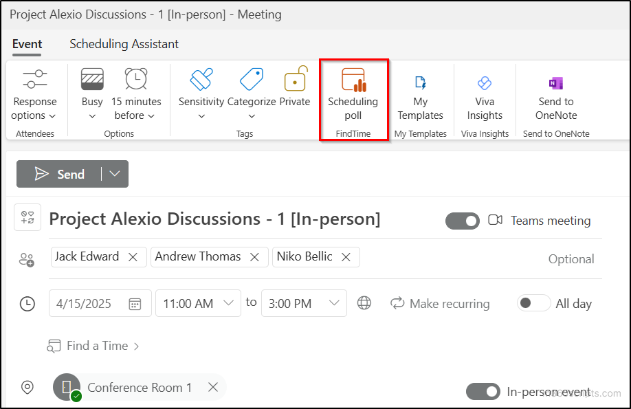 How to Schedule a Meeting with Scheduling Poll in Outlook - Microsoft 365 Scripts