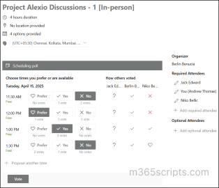 How to Schedule a Meeting with Scheduling Poll in Outlook - Microsoft ...