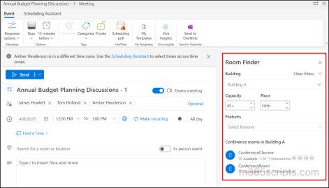 How to Set Up Room Finder in Outlook