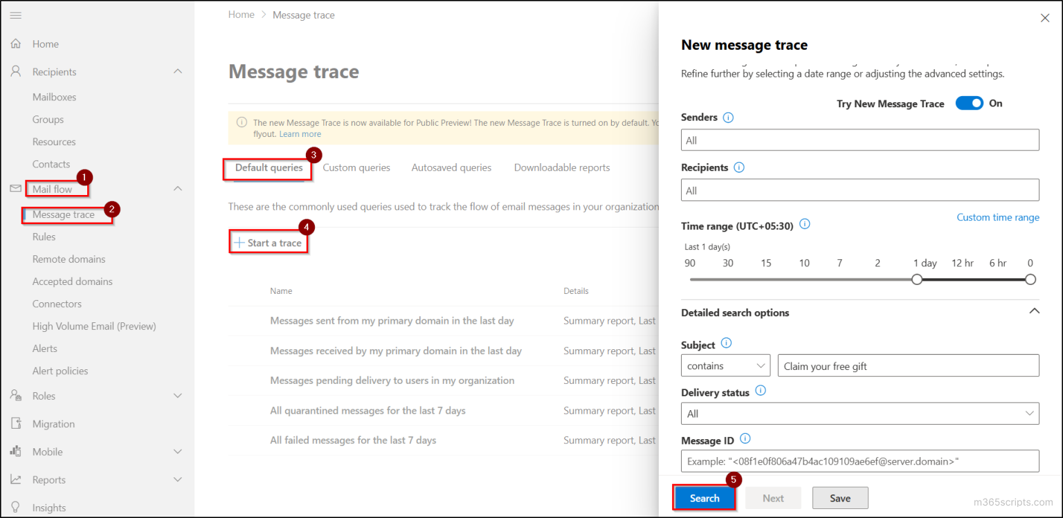Filter Spam Using Mail Flow Rules in Exchange Online