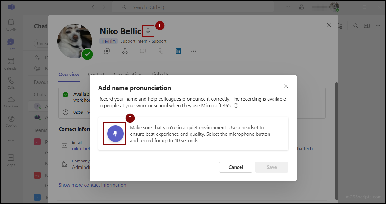 How to Enable Name Pronunciation in Microsoft 365