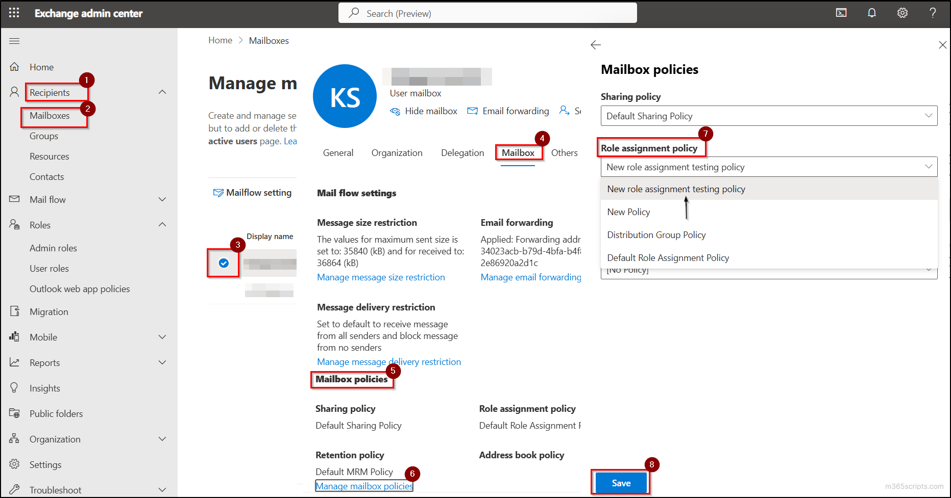 Manage User Role Assignment Policies in Exchange Online