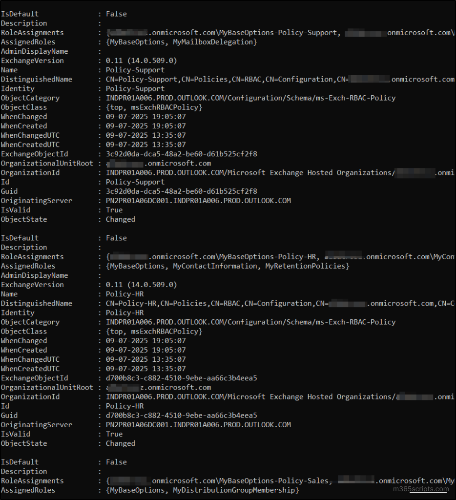 Manage User Role Assignment Policies in Exchange Online