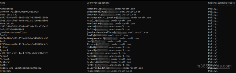 Manage User Role Assignment Policies in Exchange Online