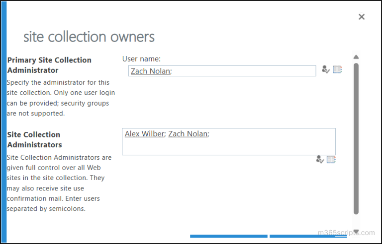 List Site Collection Administrators in All OneDrive User Sites