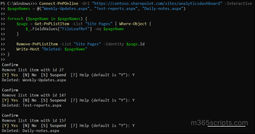 How to Delete SharePoint Pages Using PowerShell
