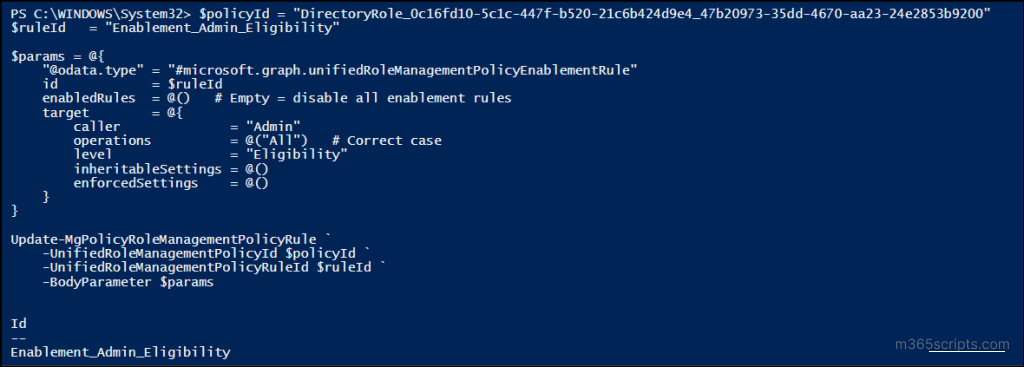 Manage Entra ID PIM Policies Using PowerShell