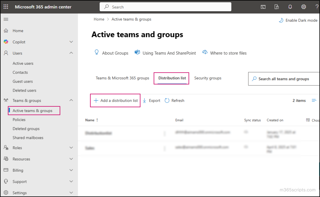 Add External Users to a Distribution Group in Exchange Online