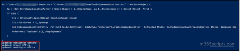 Manage Named Locations Using Microsoft Entra PowerShell