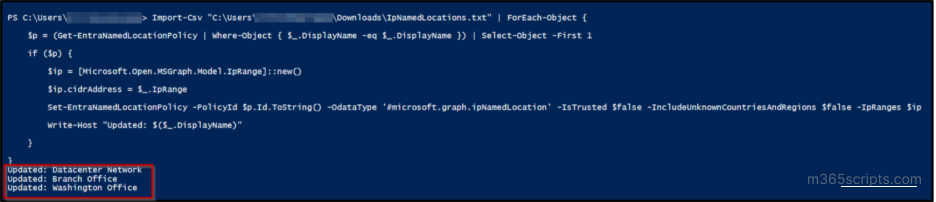 Manage Named Locations Using Microsoft Entra PowerShell