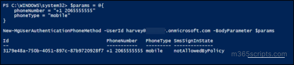 Manage Authentication Methods for A User Using PowerShell