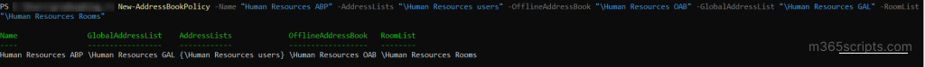Create and Manage Address Book Policies in Exchange Online