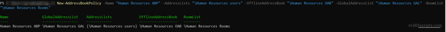 Create and Manage Address Book Policies in Exchange Online