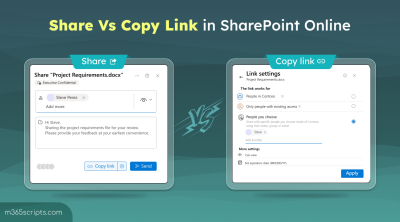 Difference Between Share and Copy Link in SharePoint Online