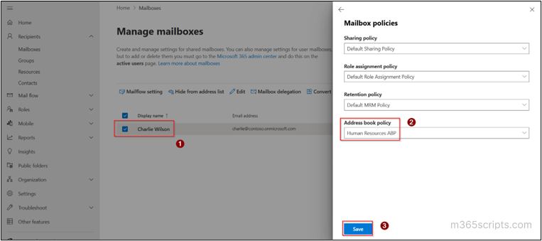 Create and Manage Address Book Policies in Exchange Online