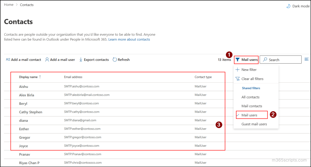 How to Manage Mail Users in Exchange Online
