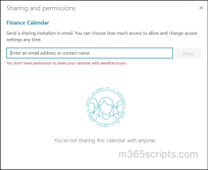 How to Stop Users From Sharing Their Own Calendars in Outlook?
