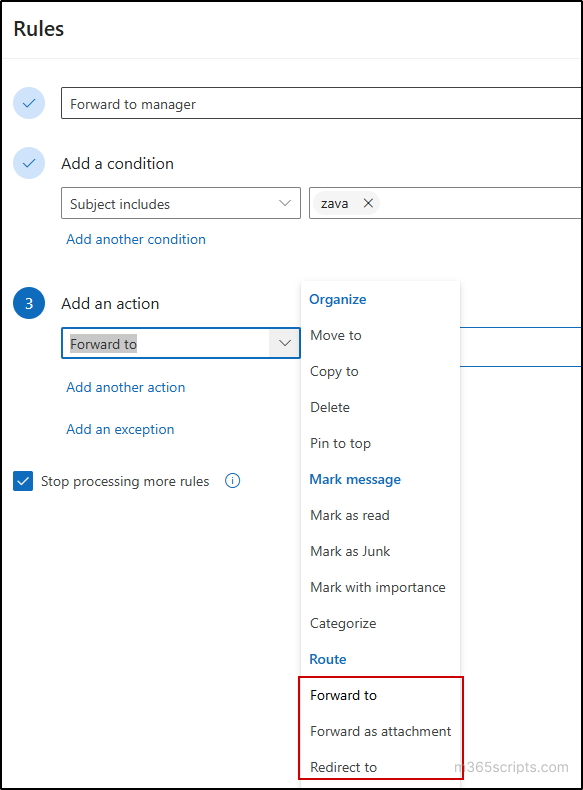 Create and Manage Inbox Rules for Shared Mailboxes