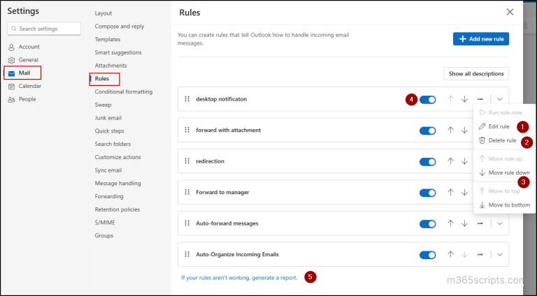 Create and Manage Inbox Rules for Shared Mailboxes