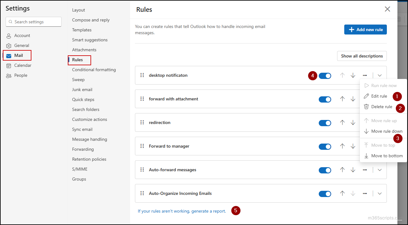 Create and Manage Inbox Rules for Shared Mailboxes