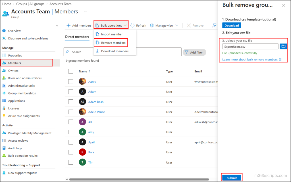 Bulk Manage Group Members in Microsoft Entra ID