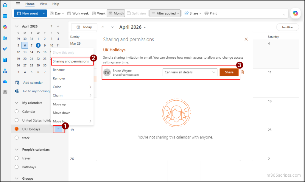 Create and Access Shared Calendars in Outlook